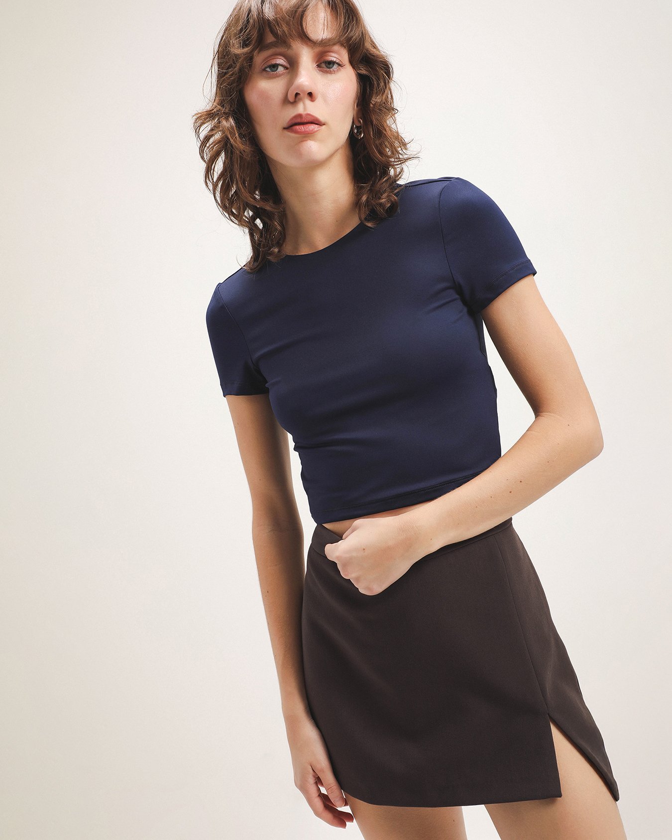 Crop Top Azul Marino Para mujer – C&A México