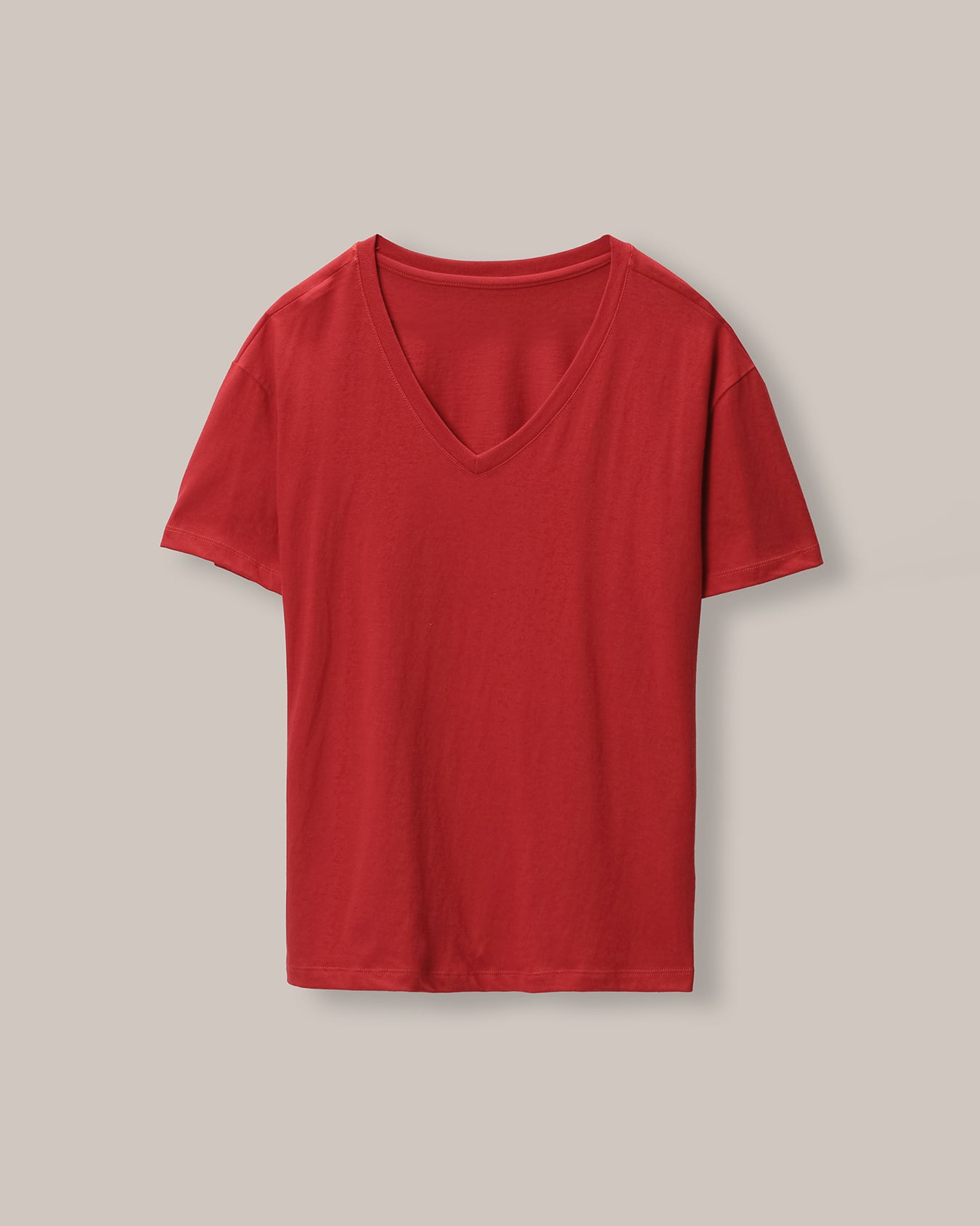 Playera Cuello V Roja Rojo Para mujer -30% OFF | C&A México