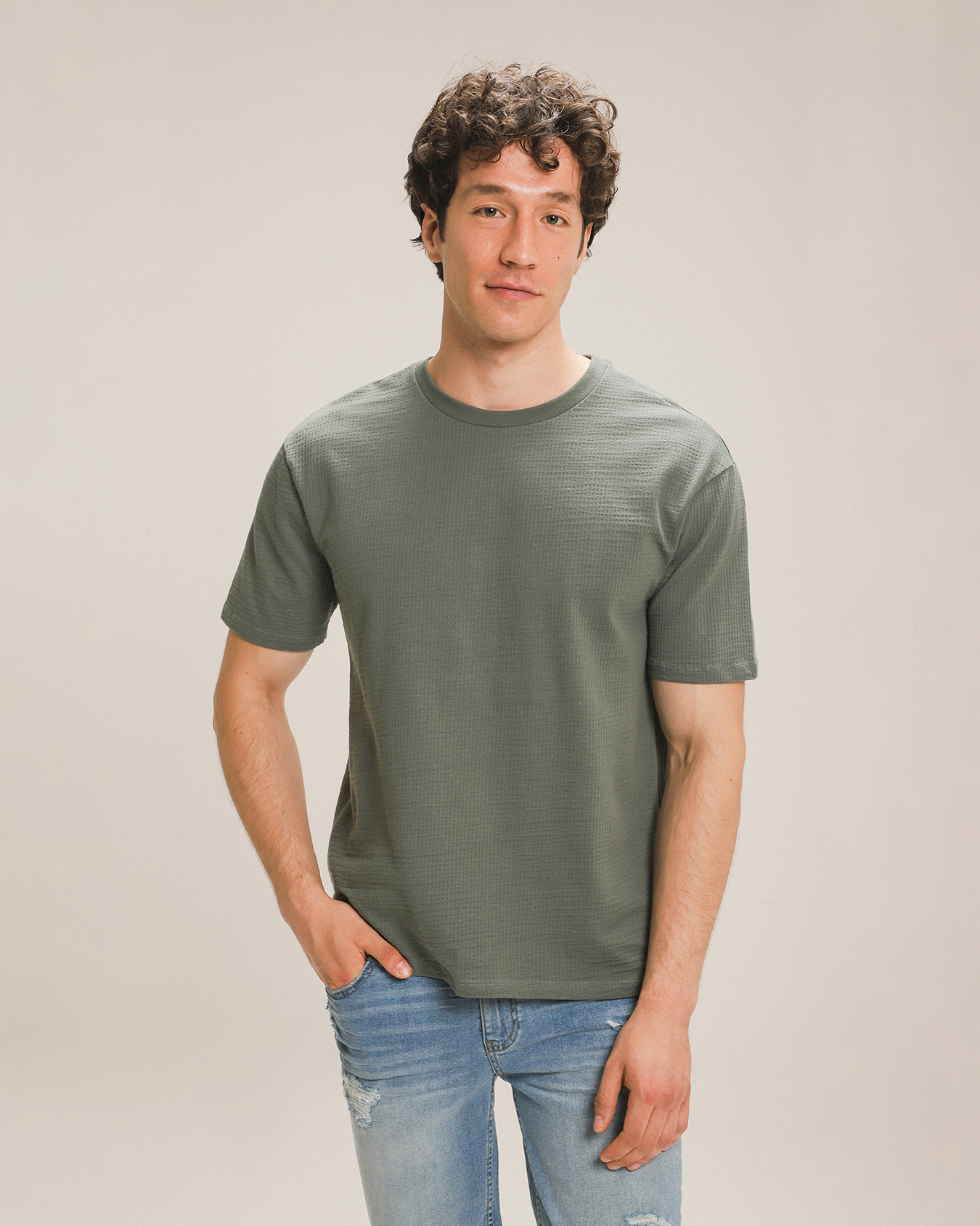 Playera Verde Con Estructura Para hombre – C&A México