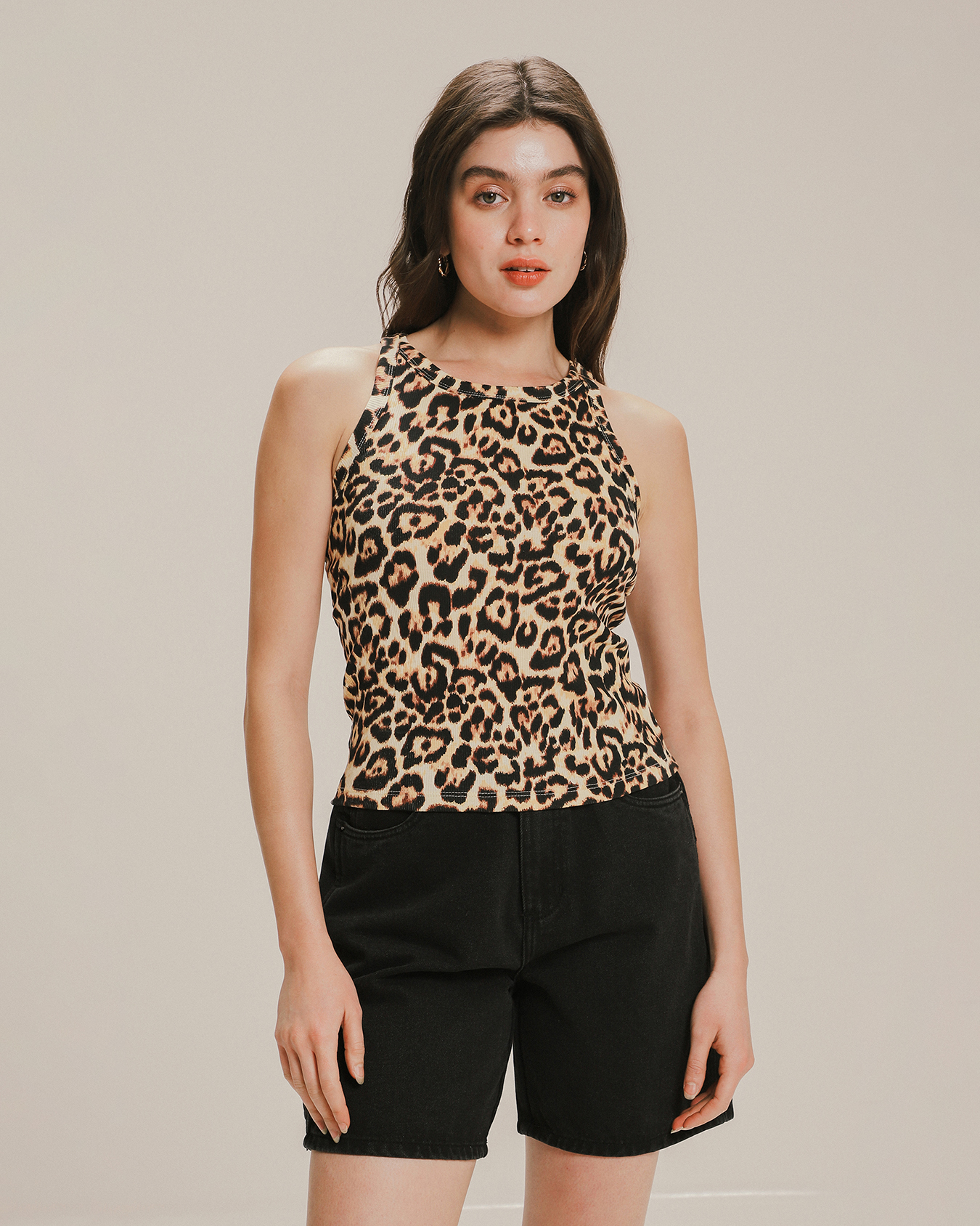 Playera De Rib Animal Print Para Mujer - C&A México