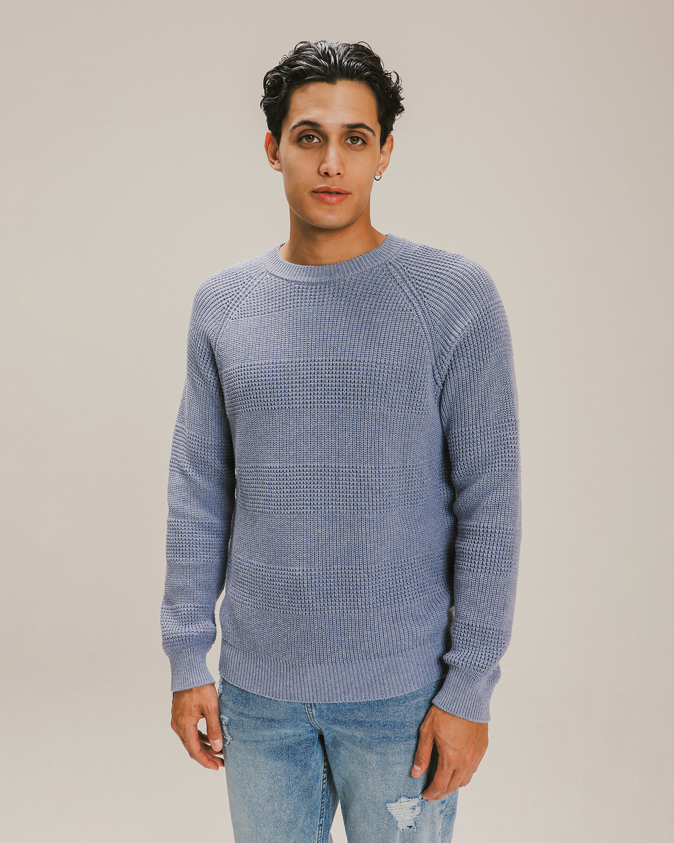 Suéter Azul Fit Regular Para Hombre - C&A México