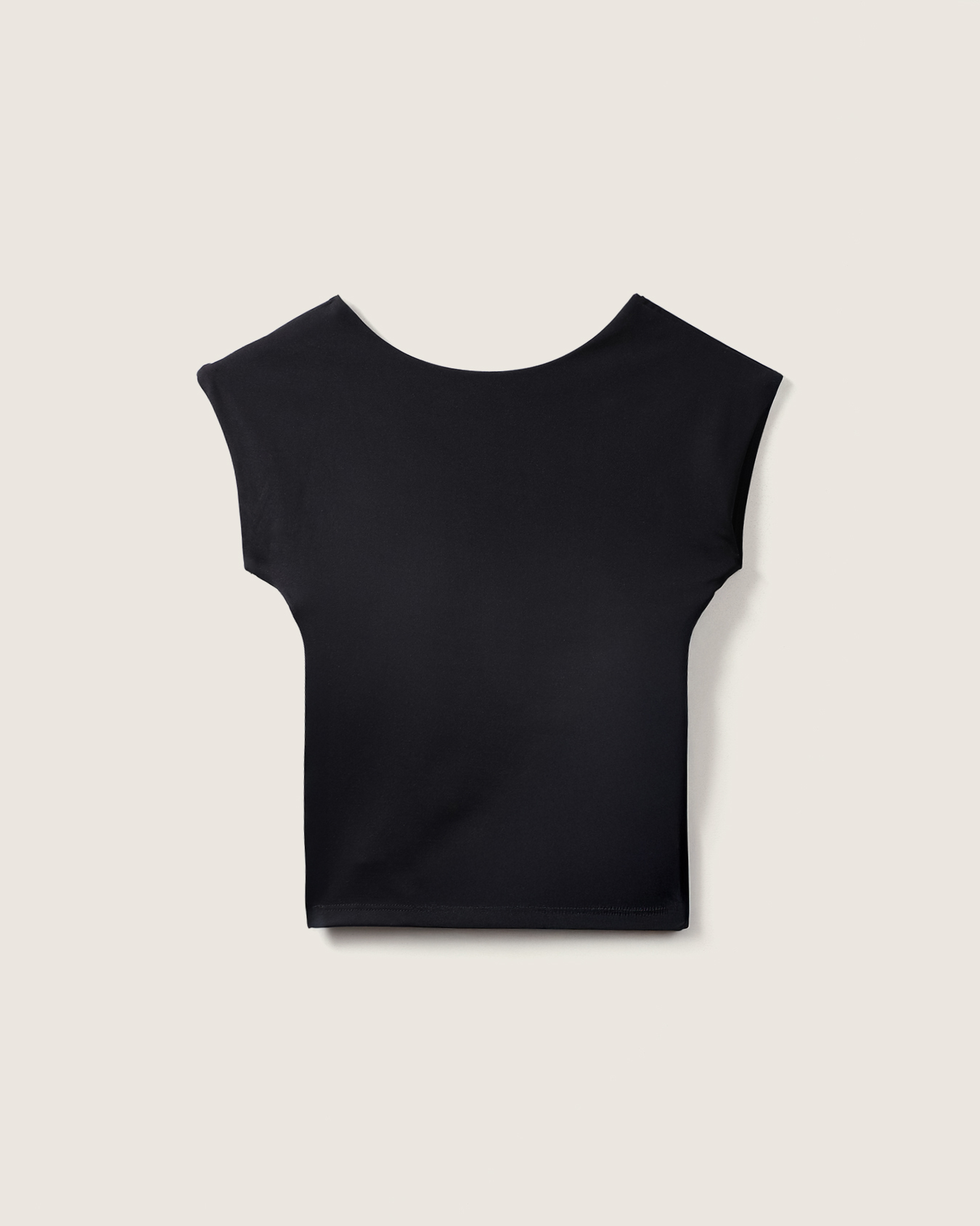 Crop Top Negro Básico Manga Corta para Mujer - C&A México