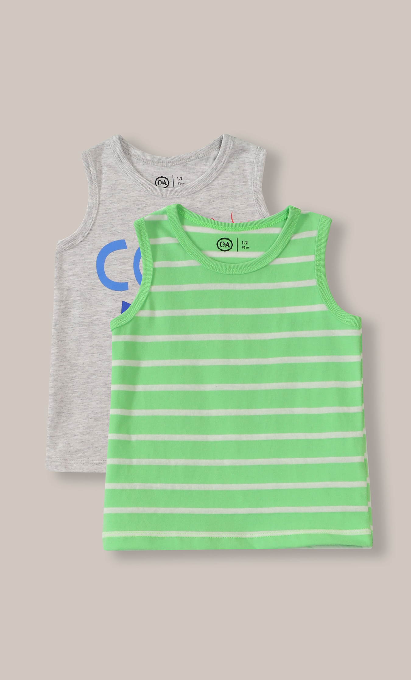 Set De Dos Playeras Tank Con Rayas Para Bebé Niño - C&A México