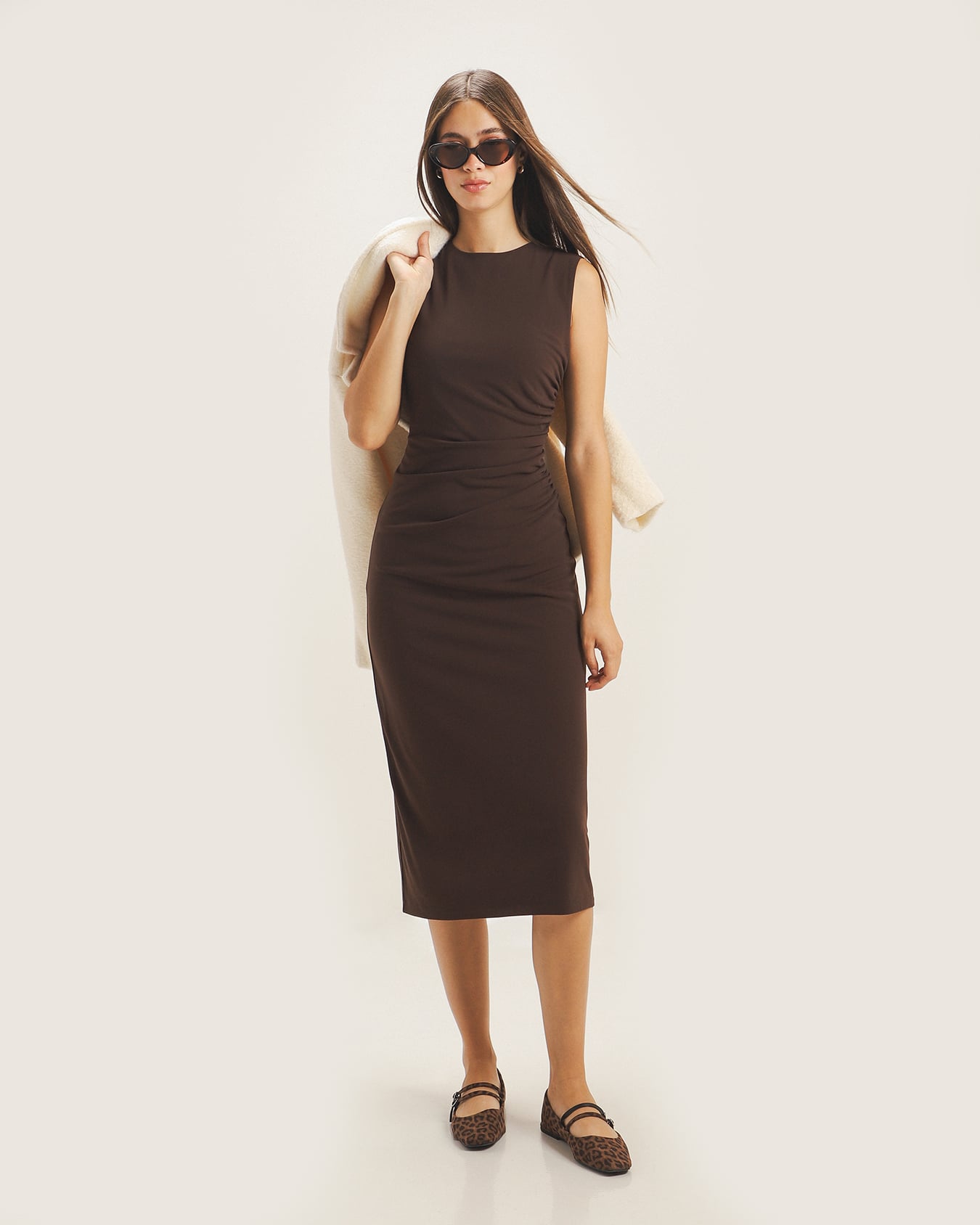 Vestido Midi Café para Mujer ‍-50% OFF | C&A México