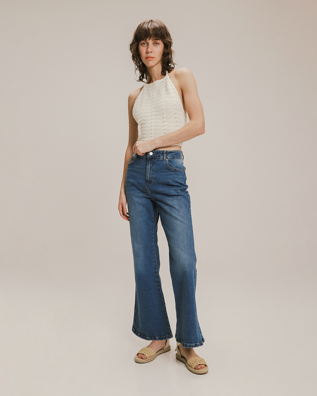 Jeans Fit Flare Azul Deslavado Para Mujer - C&A México