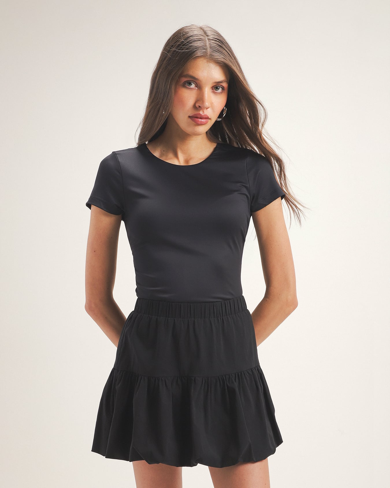 Crop Top Básico Negro para Mujer - C&A México